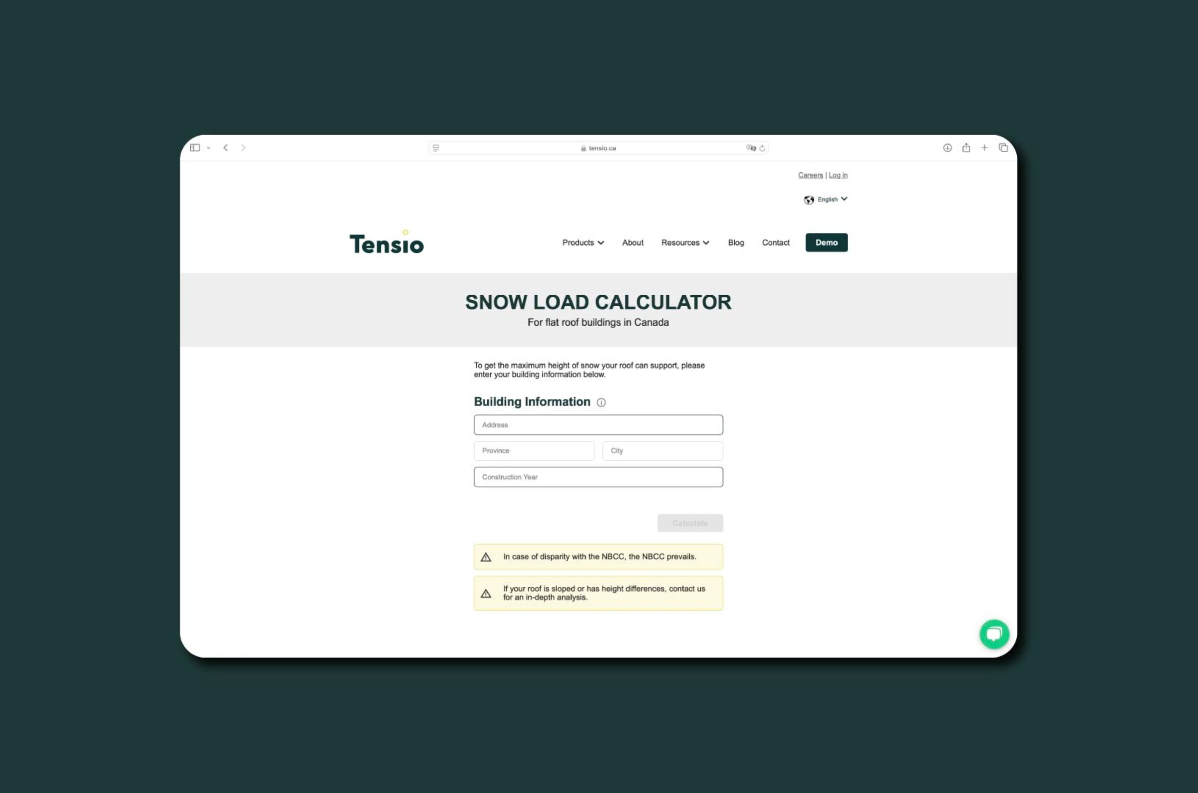 Tensio snow load calculator, how does it work?